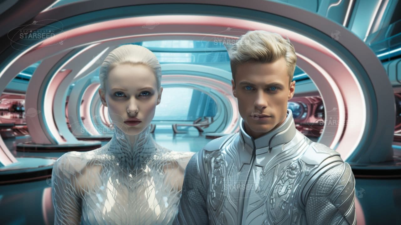 Pleiades- A Beautiful Couple of Pleiadians, Image Generated by ...