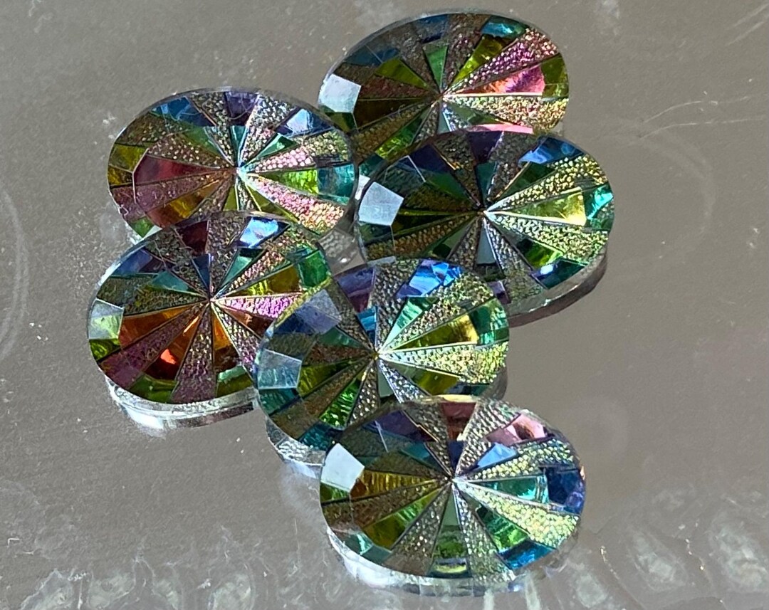 6 Rhinestones Rainbow Vitrail Crystal Oval Rhinestone - Etsy