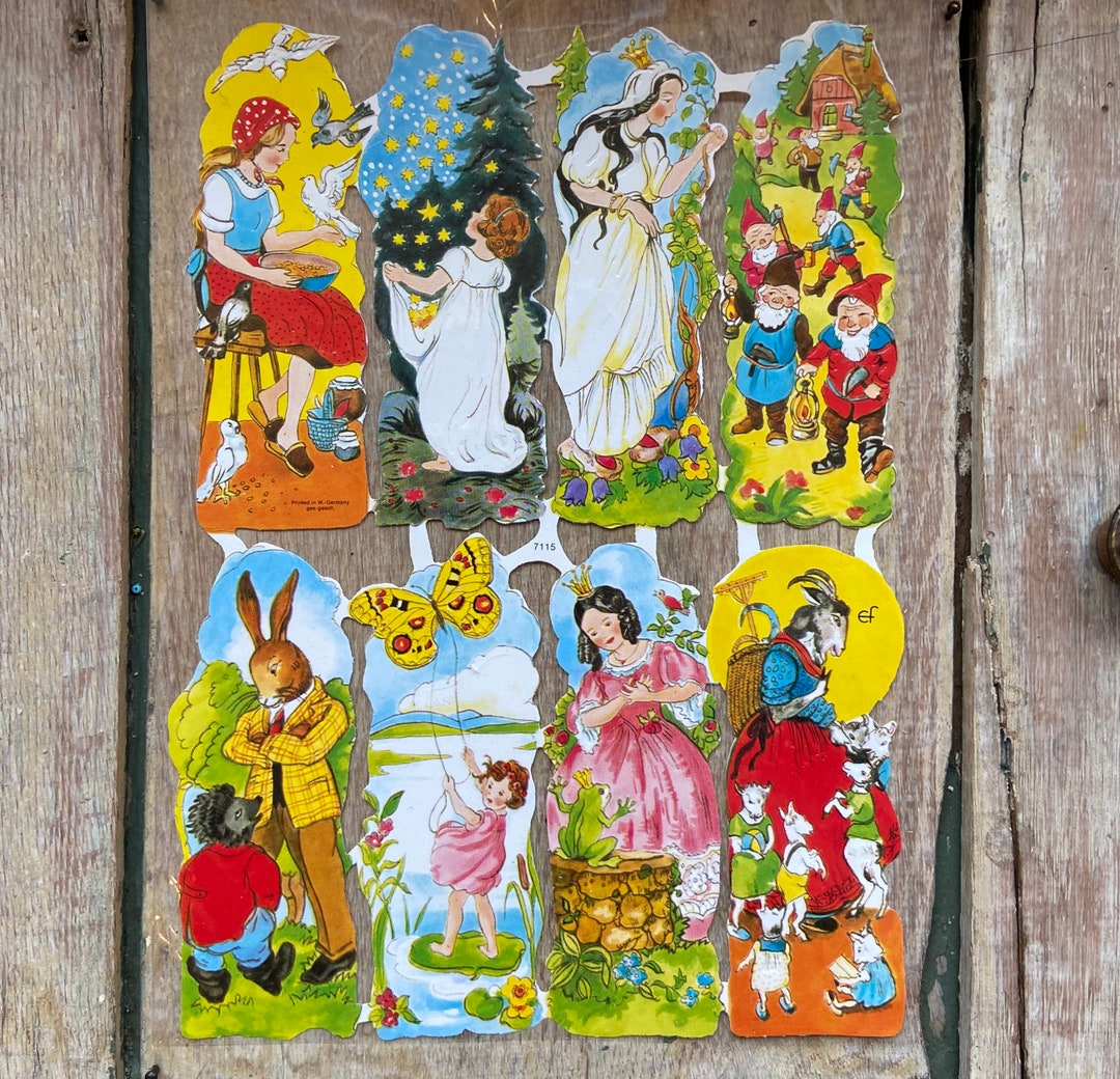 W Germany Scrap Paper Ephemera Die Cut Fairy Tale - Etsy