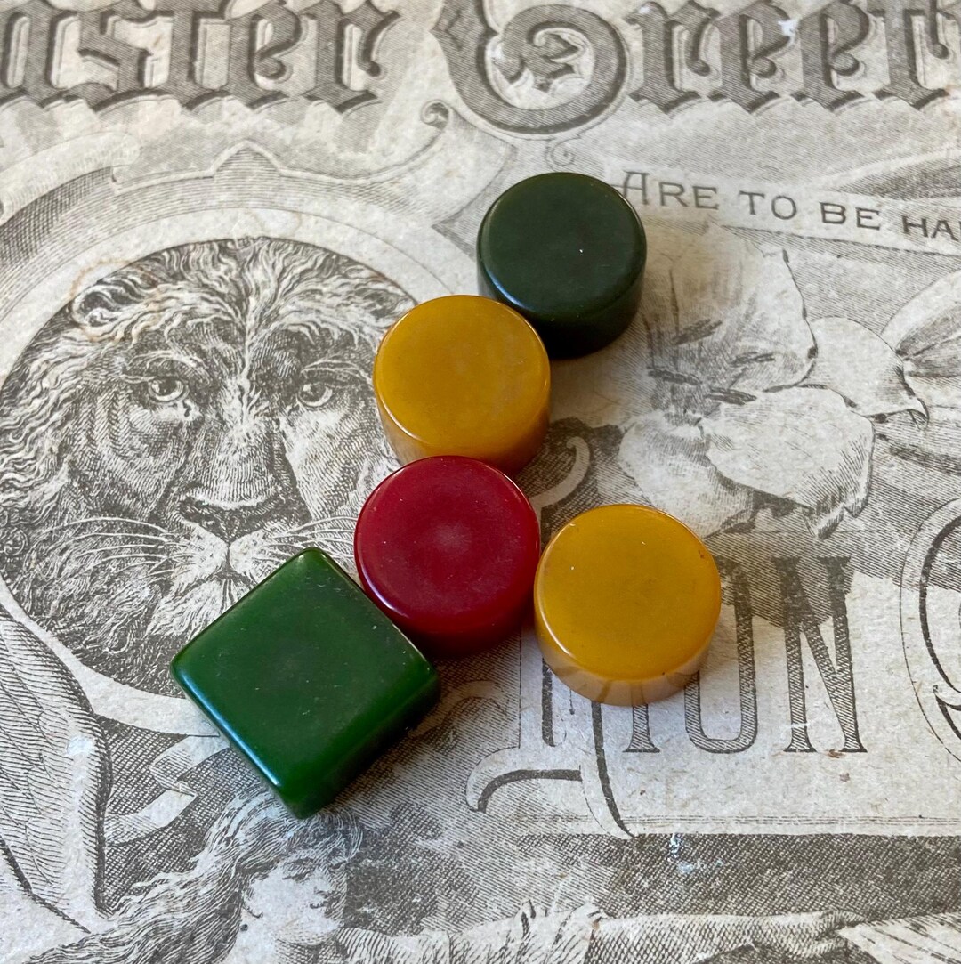 Vintage Bakelite Magnets Rare Colors Unusual Small Round - Etsy