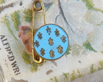 Antique Enamel Button | Etsy