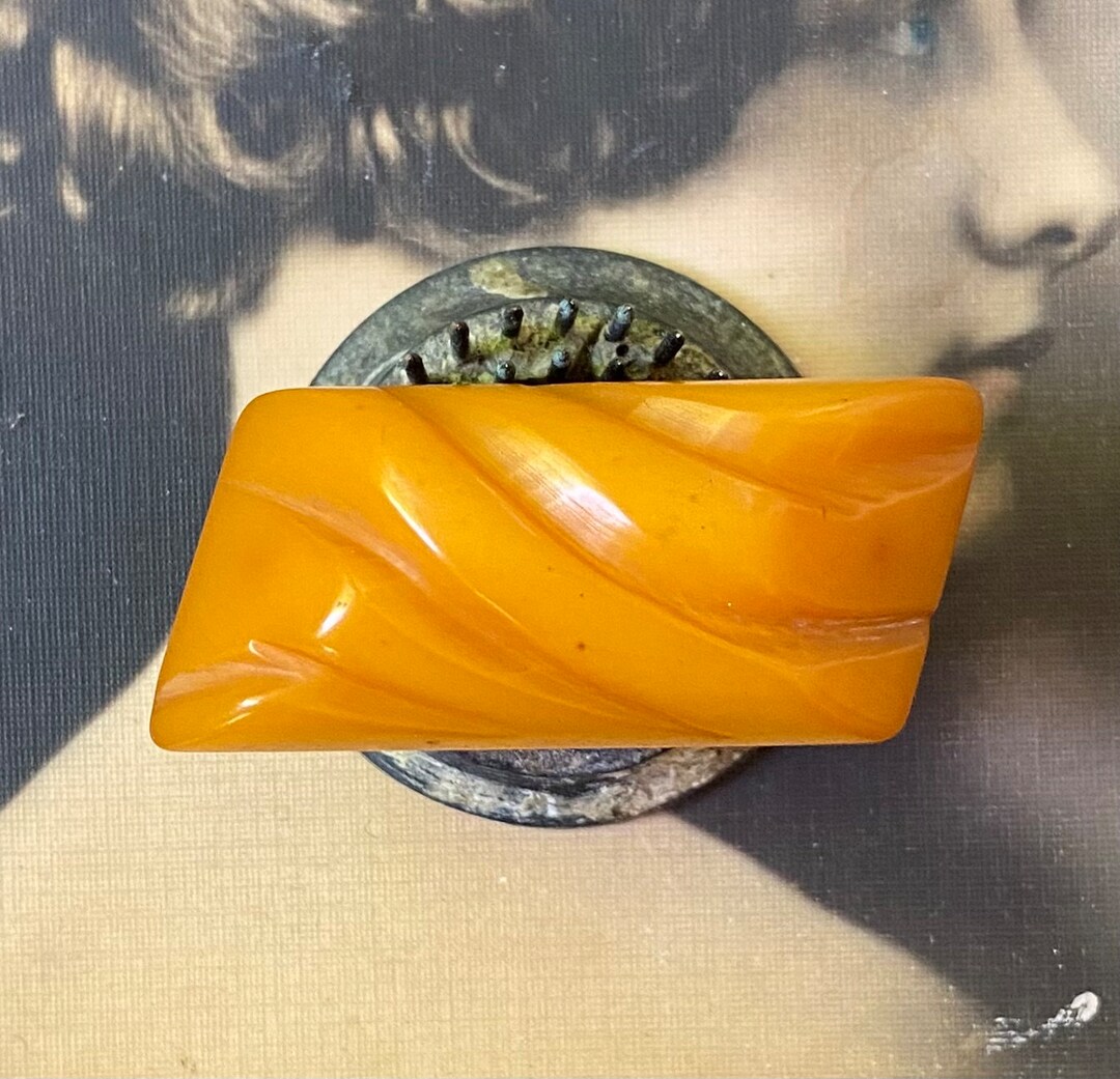 Vintage Bakelite Pin and Pendant Butterscotch Yellow - Etsy
