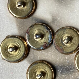 6 Vintage Buttons Set Brass Metal - Etsy