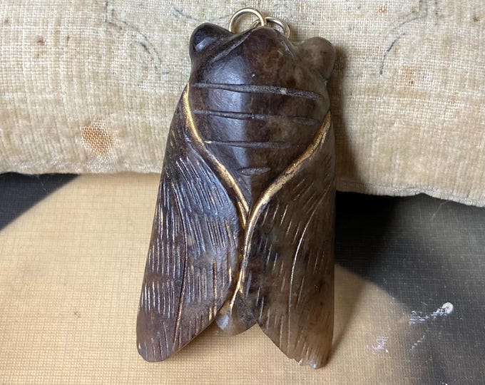 Large Stone Cicada Pendant - Etsy