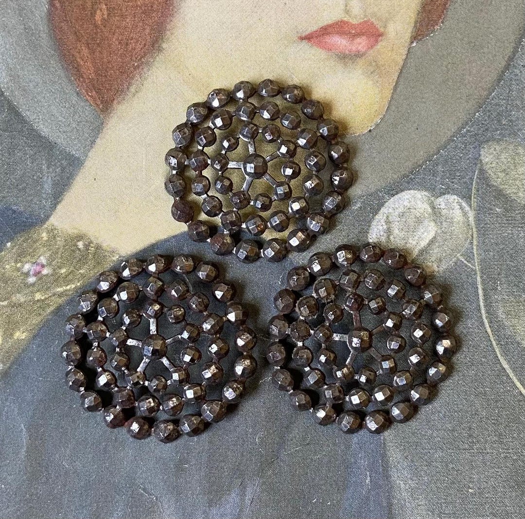 3 Antique Steel Finding Faux Cut Steel - Etsy