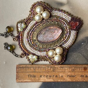 OOAK Pendant Seed Bead Handmade Hand Crafted OOAK Ultrasuede - Etsy