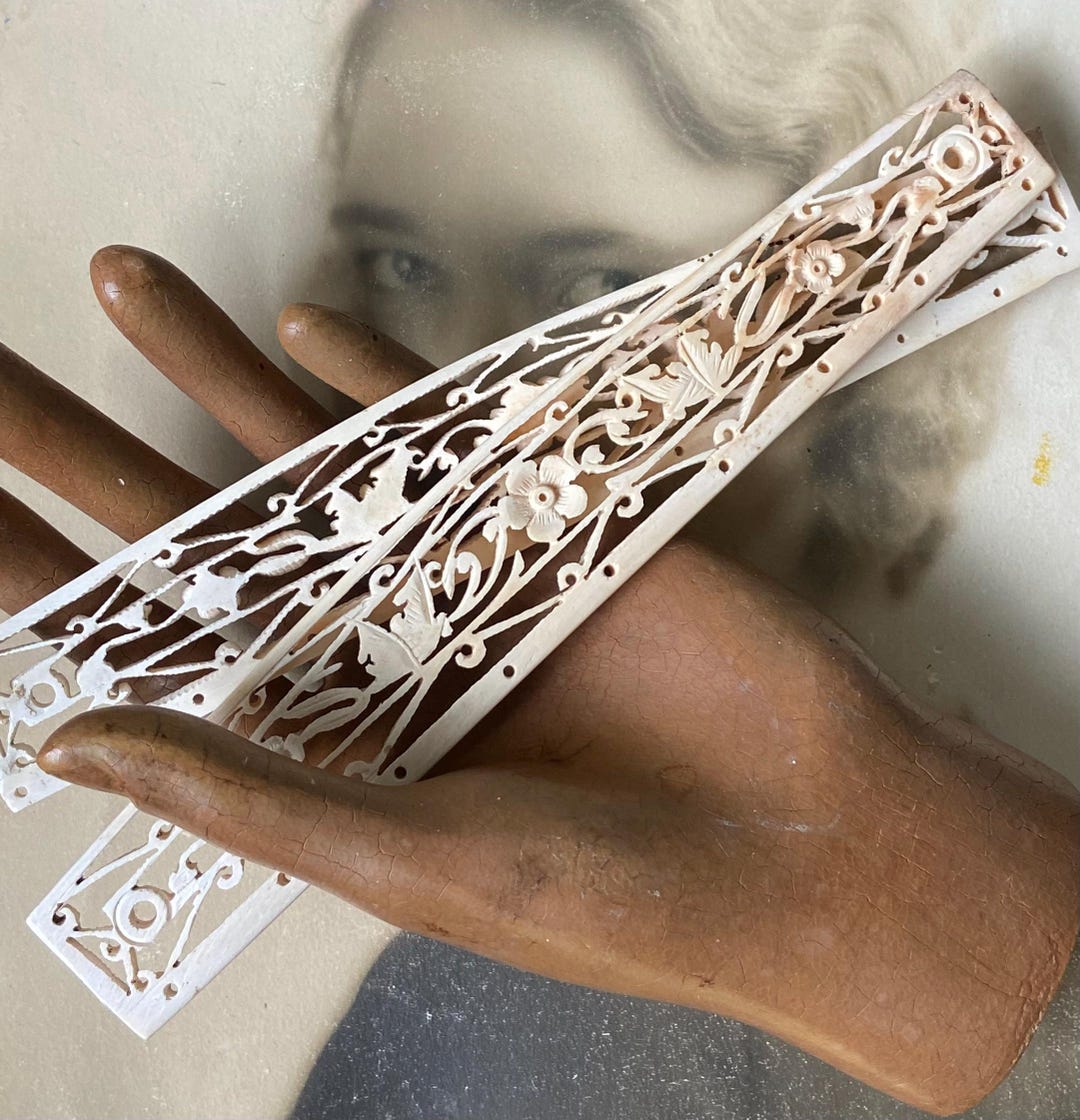Vintage Bone Purse Handle Pair Hand Carved - Etsy