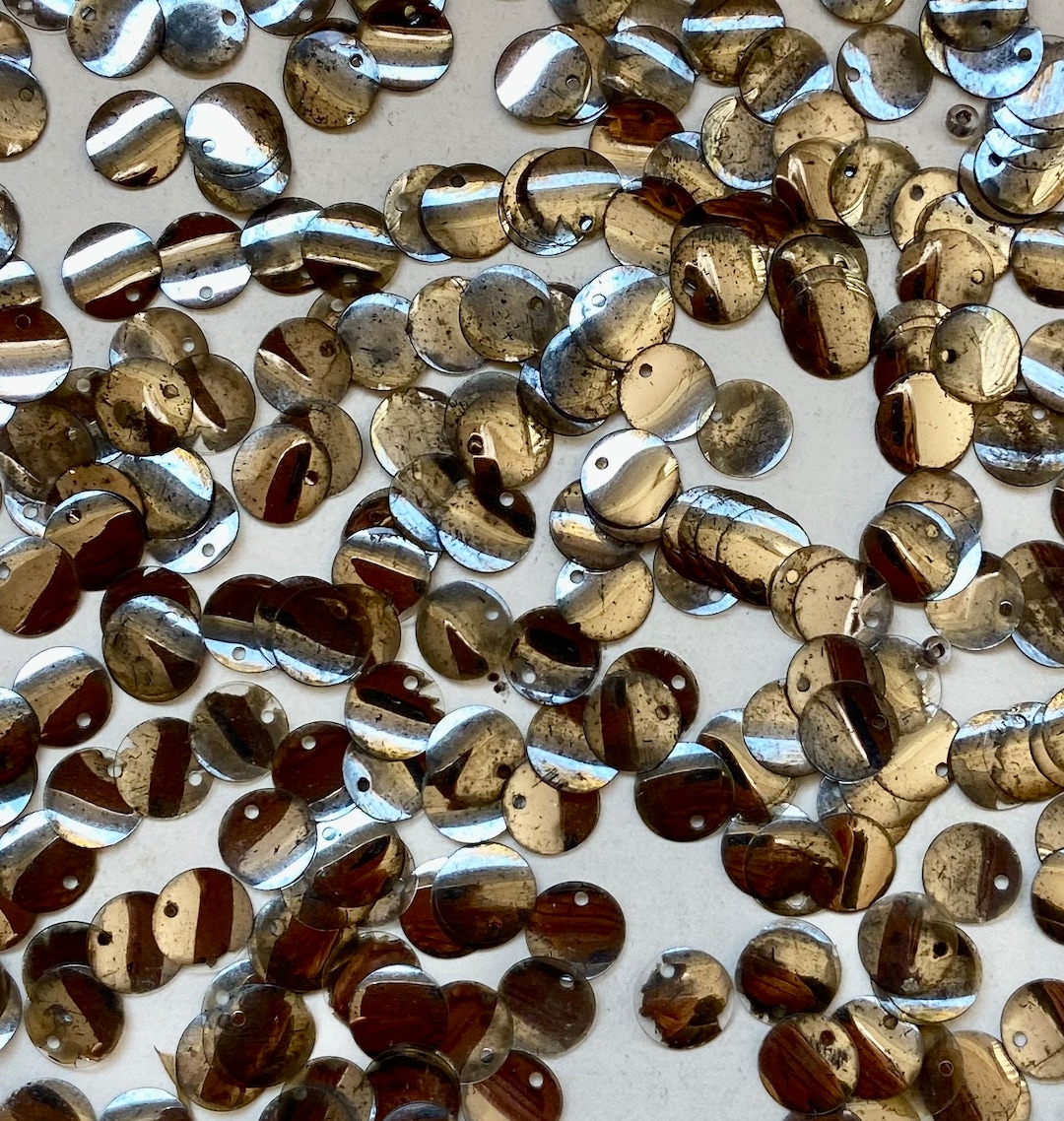 Antique French Silver Paillette Sequins Sew on Trim Celluloid or ...