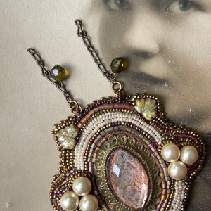 OOAK Pendant Seed Bead Handmade Hand Crafted OOAK Ultrasuede - Etsy