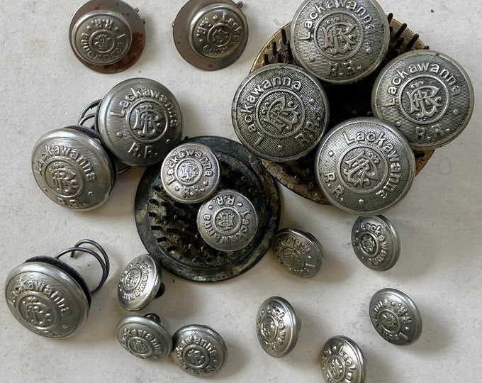 Vintage Lackawanna Railroad Buttons Button Metal Clothes Uniform ...
