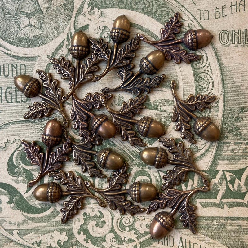 Brass Acorn - Etsy