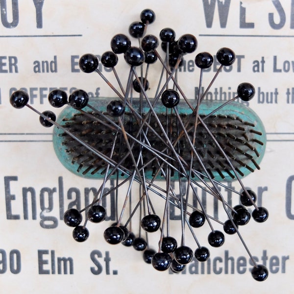 Black Head Pins - Etsy