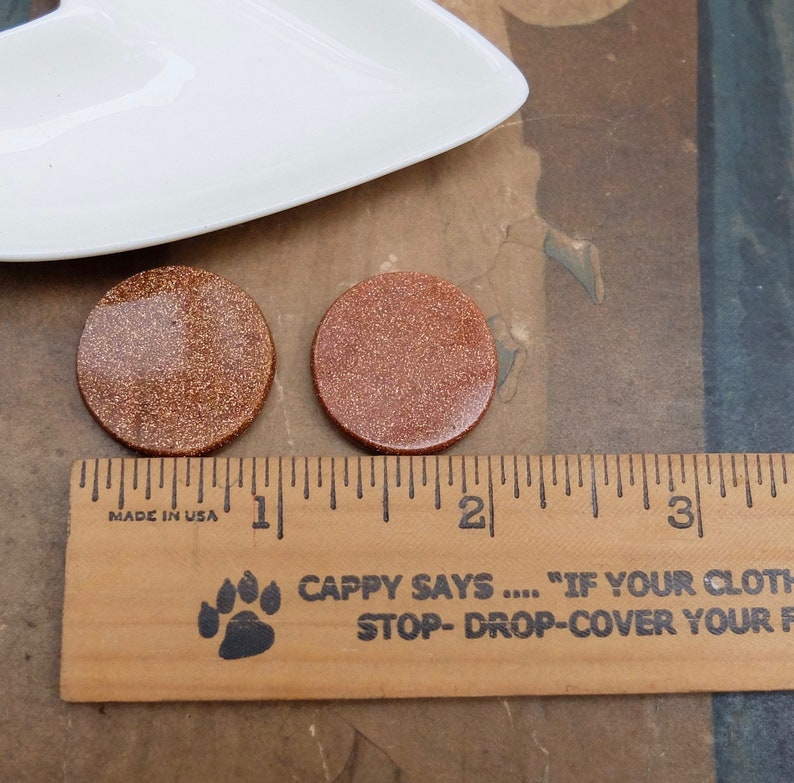 Vintage Goldstone Glass Top Drill Stones - Etsy