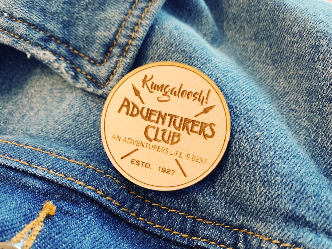 The Adventurers Club Wooden Pin - Etsy