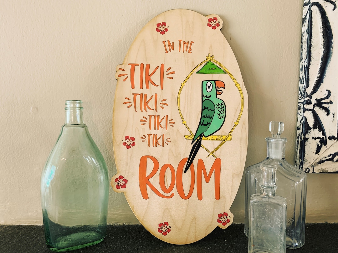 Enchanted Tiki Room Inspired Tropical Serenade Hand Painted Wood Sign ...