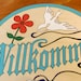 Willkommen Welcome Pennsylvania Dutch German Hex Hand Painted Wood Sign ...