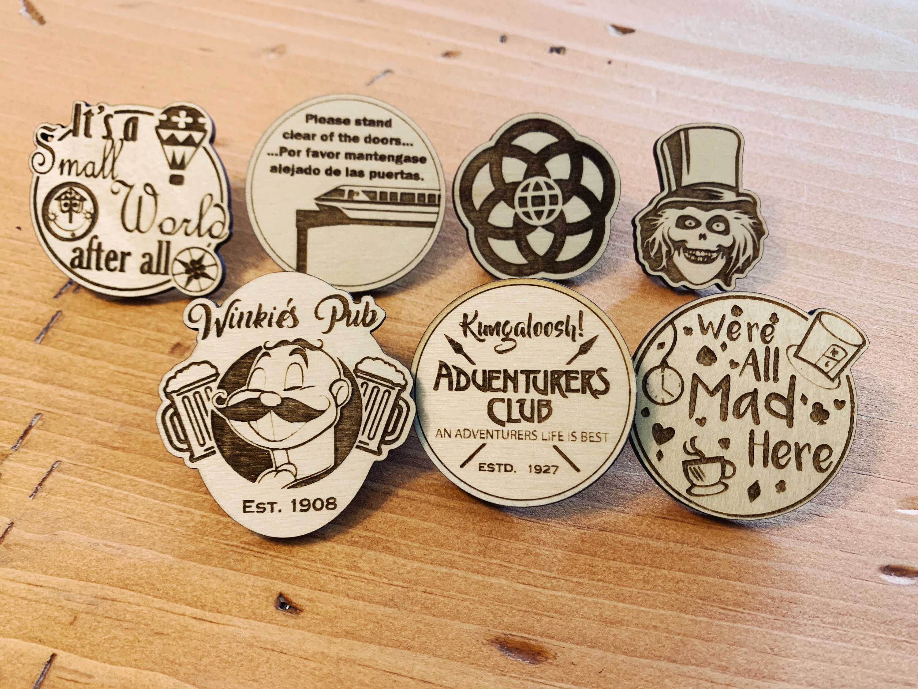The Adventurers Club Wooden Pin - Etsy.de