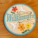 Willkommen Welcome Pennsylvania Dutch German Hex Hand Painted Wood Sign ...