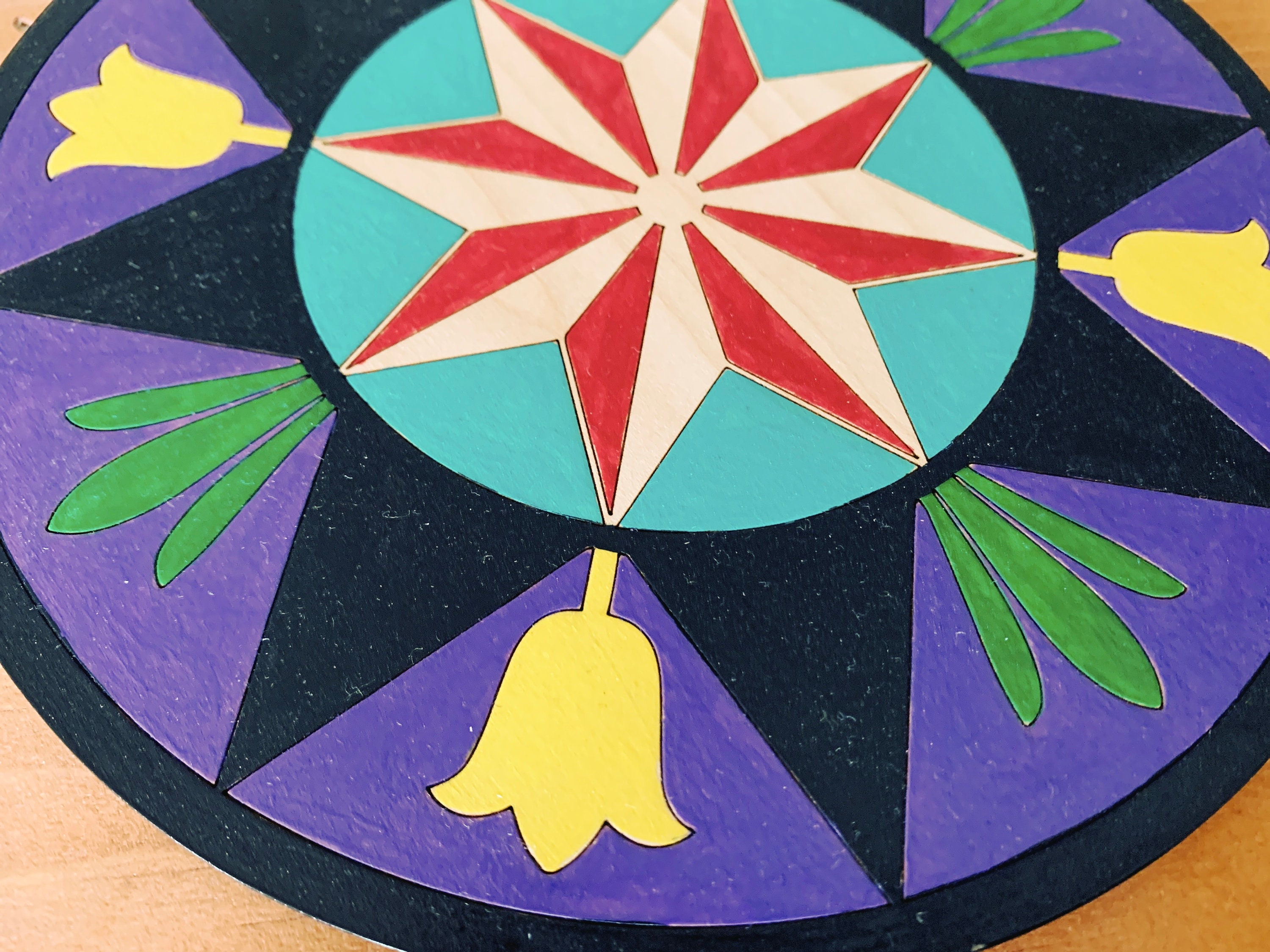 Pennsylvania Dutch German Hex Hand Painted Wood Sign | Etsy