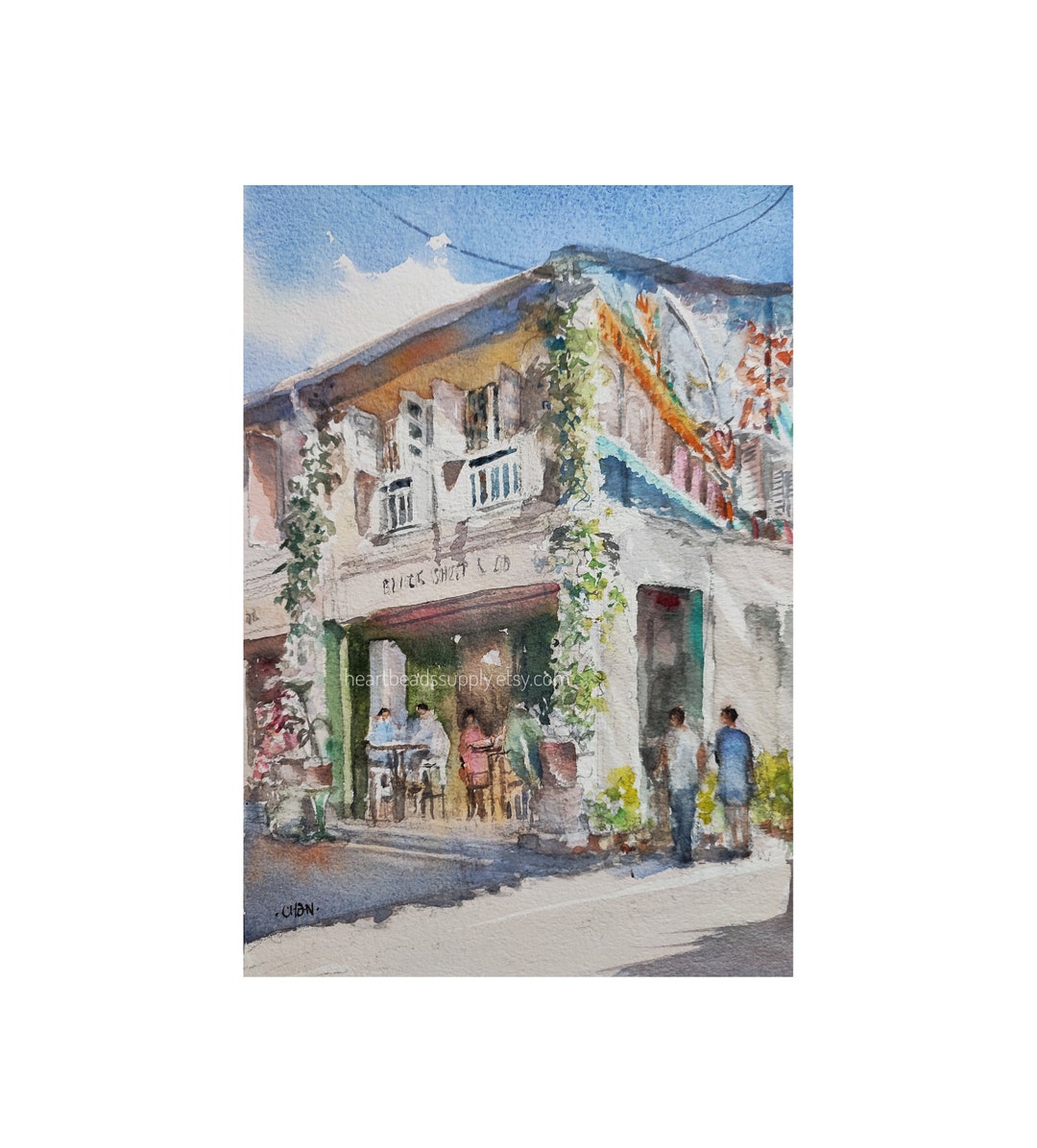 Singapore Haji Lane, Original Watercolor Painting, Asia Travel, Not a ...