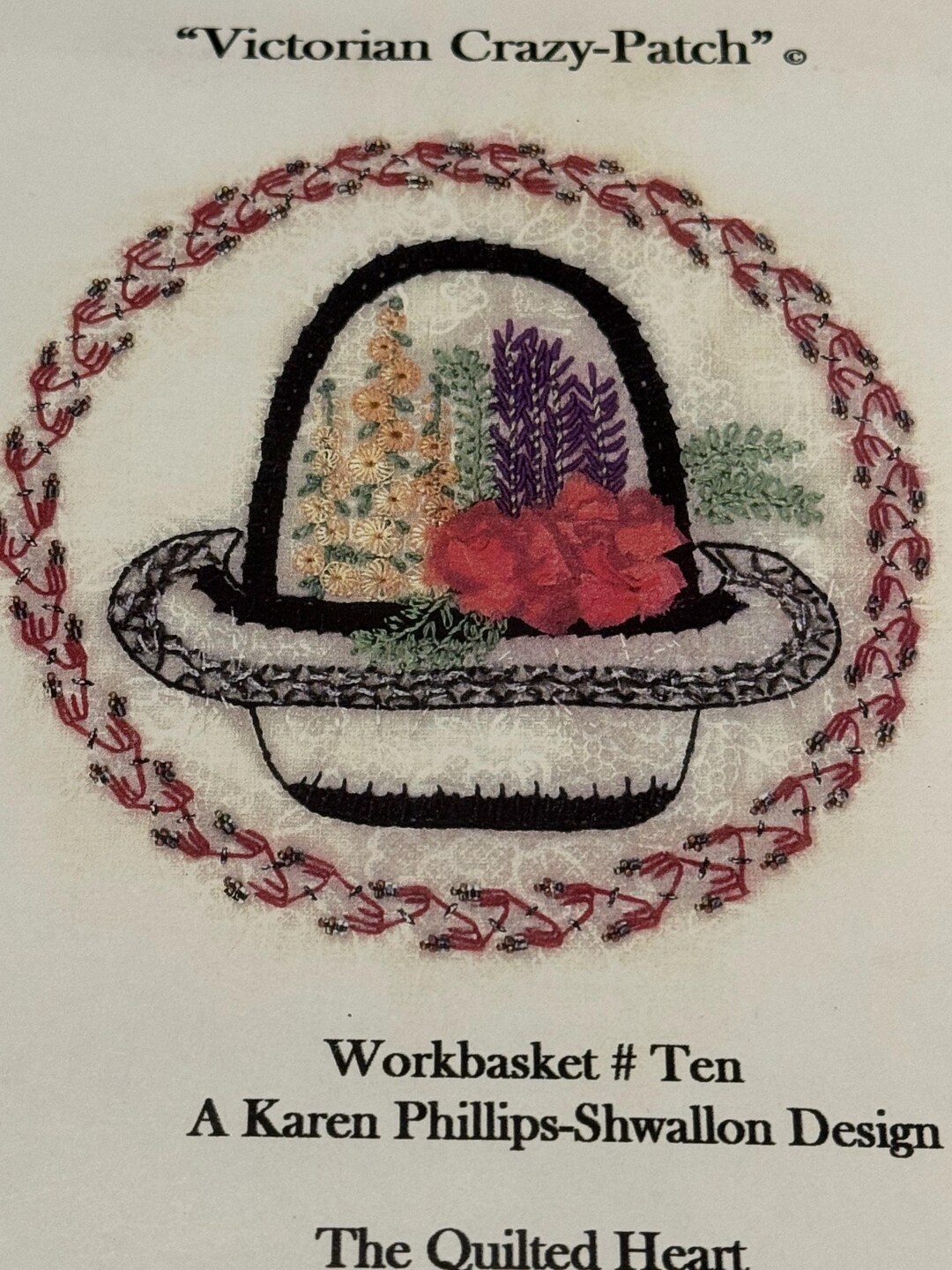 A Karen Phillips-shwallon Design - Victorian Crazy-patch - Workbasket ...