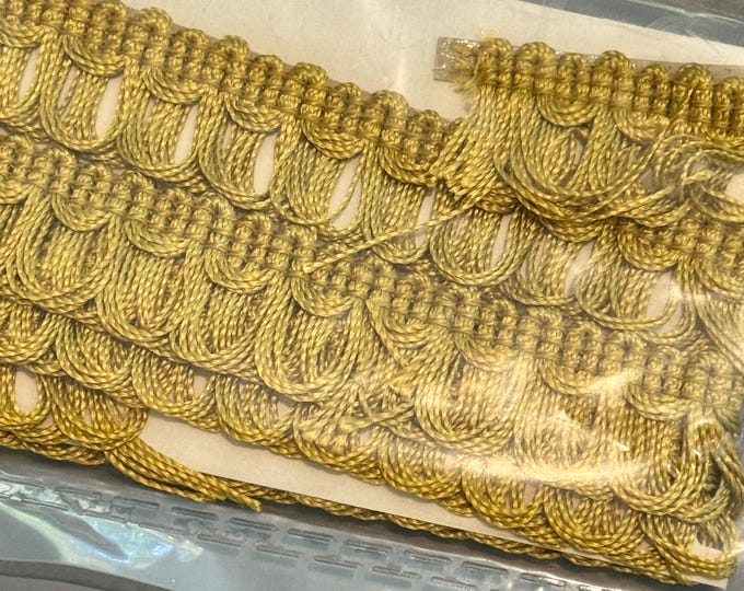 Vintage Gold Trim - Decorative Loop Fringe - Made in USA - Trim ...