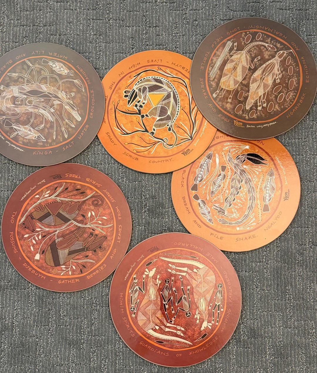 Vintage Australia Yijan Aboriginal Art Placemats - Knowledge of the ...
