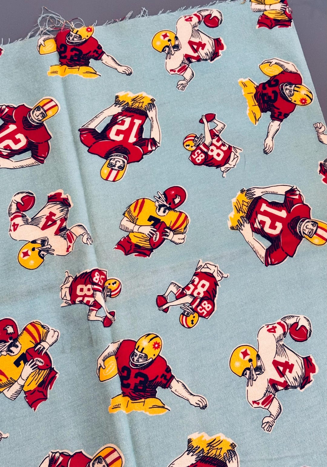 Vintage 1930s Football Flannel Fabric – 20"x44" - Etsy