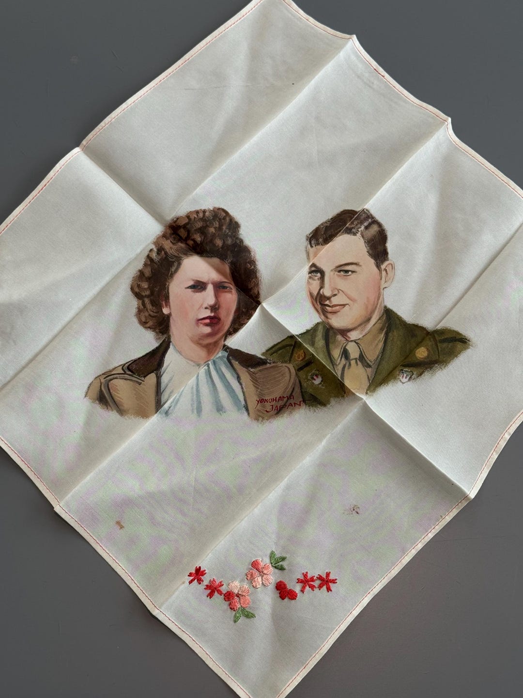 Vintage WWII Silk Souvenir Handkerchief – Yokohama, Japan - Etsy