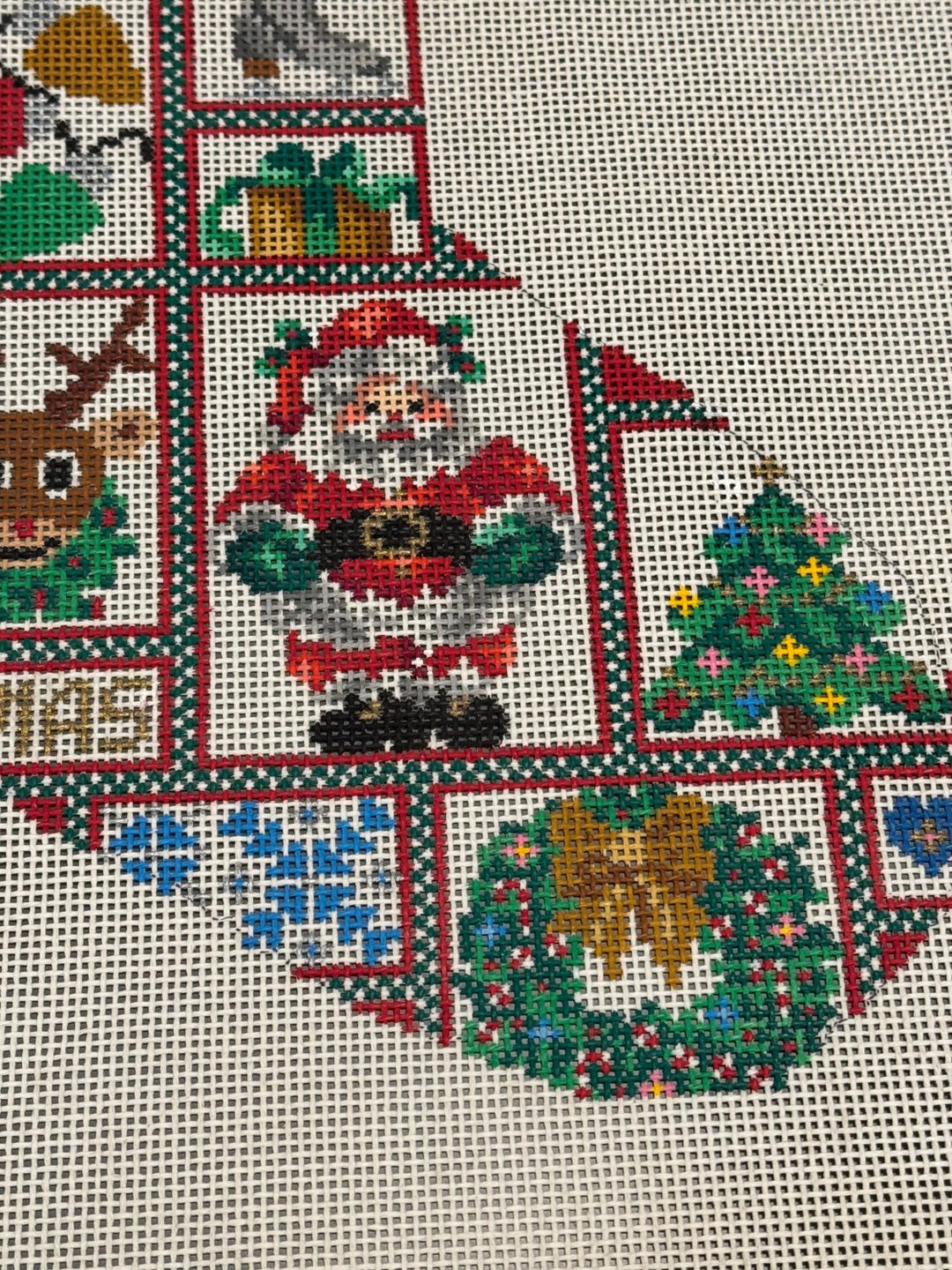 New Vintage Susan Treglown Needlepoint Christmas Stocking Needlepoint ...