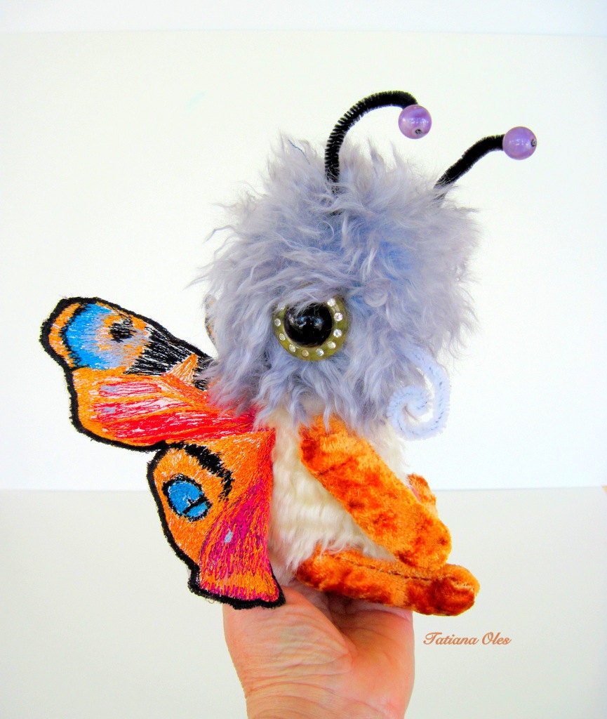 Plush Butterfly, Art Toy , Soft Art Doll, 9 Inches Tall - Etsy