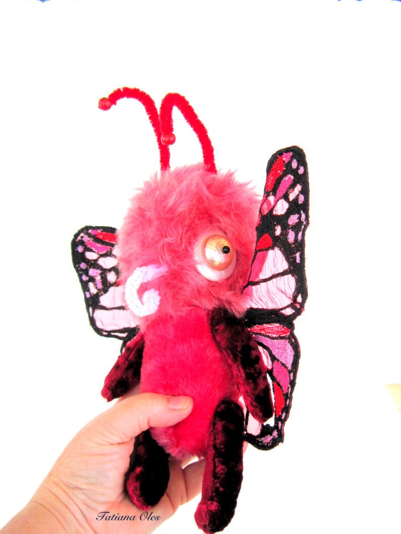 Plush Butterfly, Art Toy , Soft Art Doll, 9 Inches Tall,butterfly ...