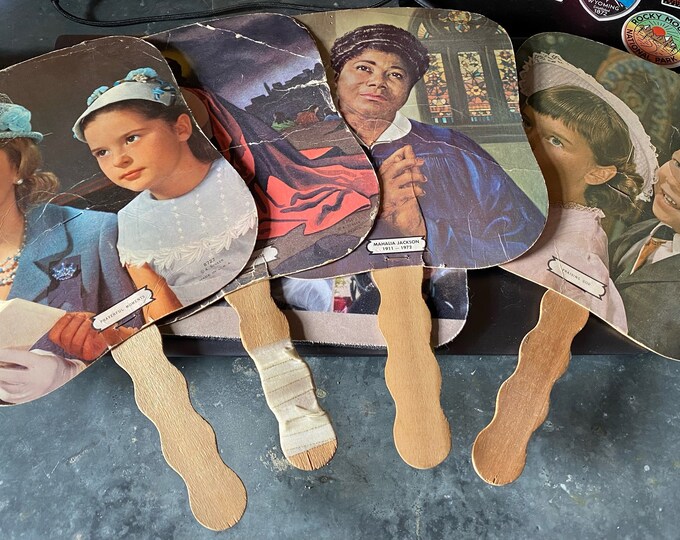 Three Vintage Church Hand Fans From the 1960's and 1970's - Etsy