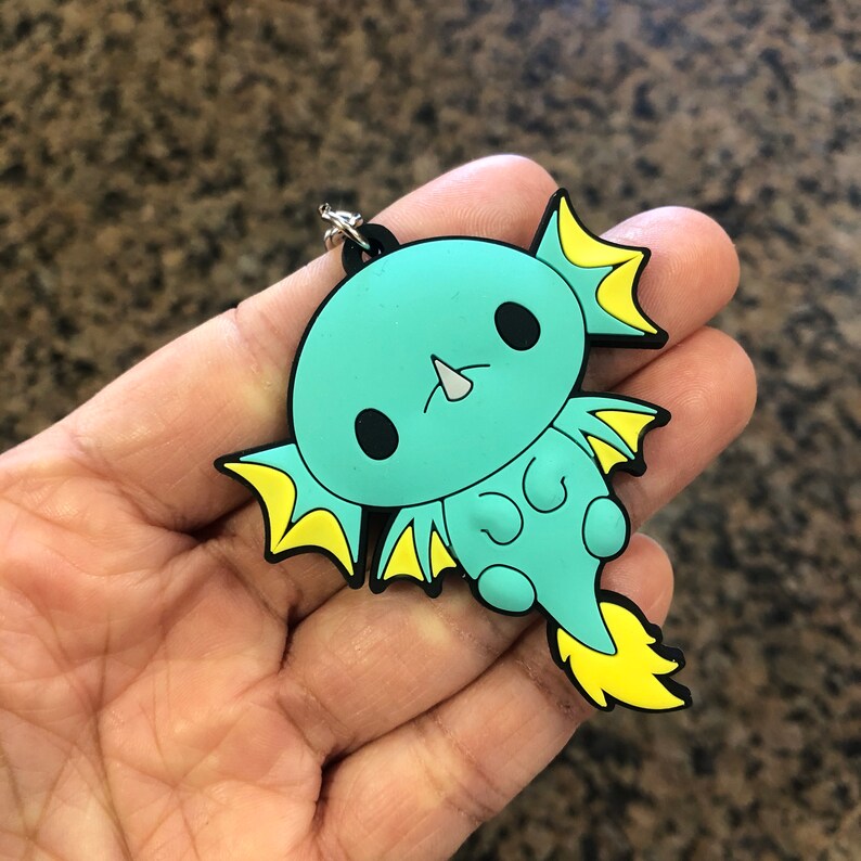 Donut Dragon Keychain Dragon Keychain Cute Dragon Cartoon | Etsy