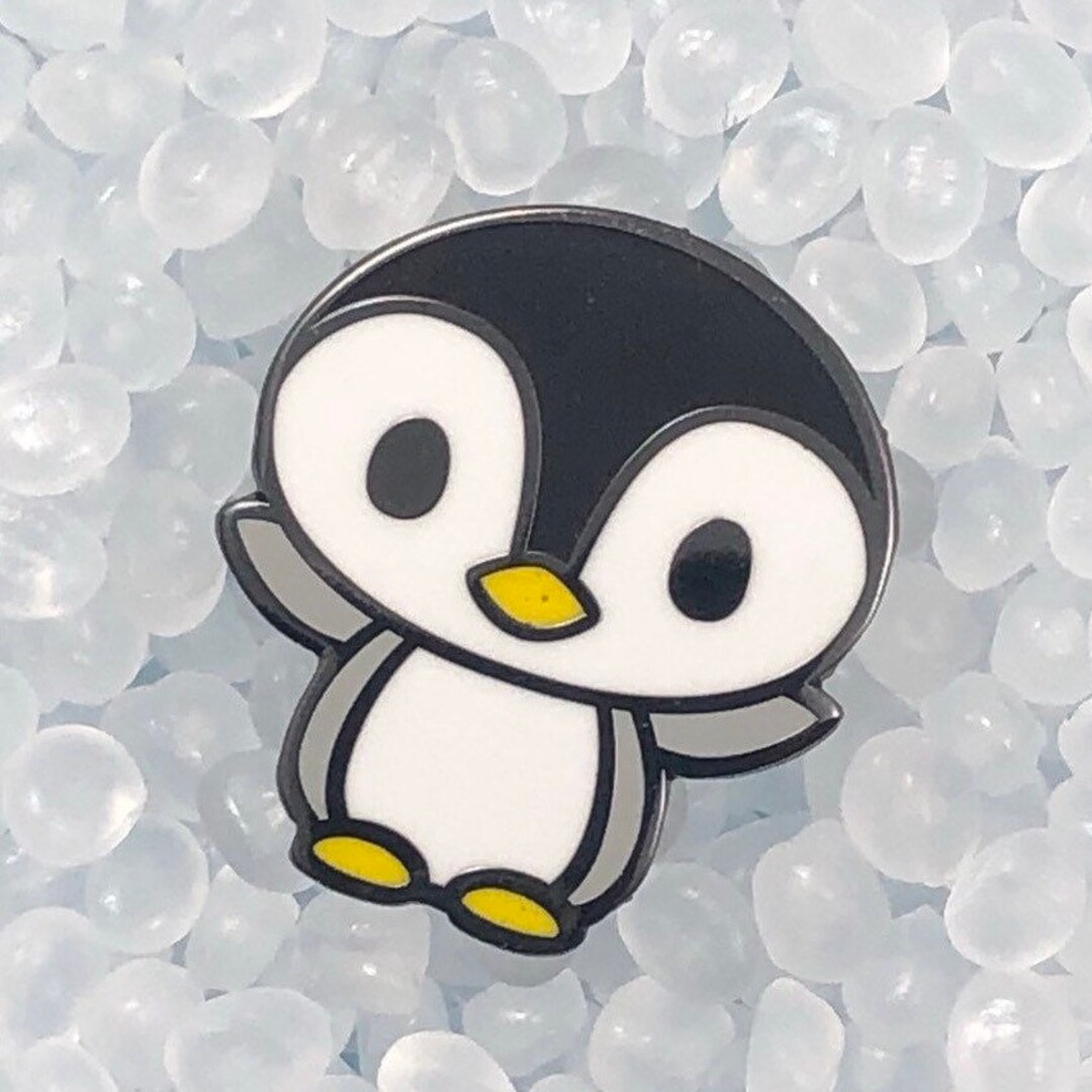 Happy Pengy Enamel Pin, Happy Penguin Pin, Chibi Penguin Pin, Cute ...
