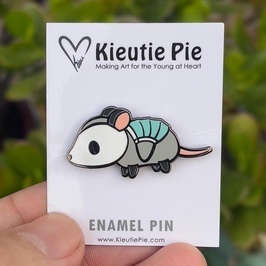 Armadillo Opossum Imposter - Hard Enamel Lapel Pin - Etsy