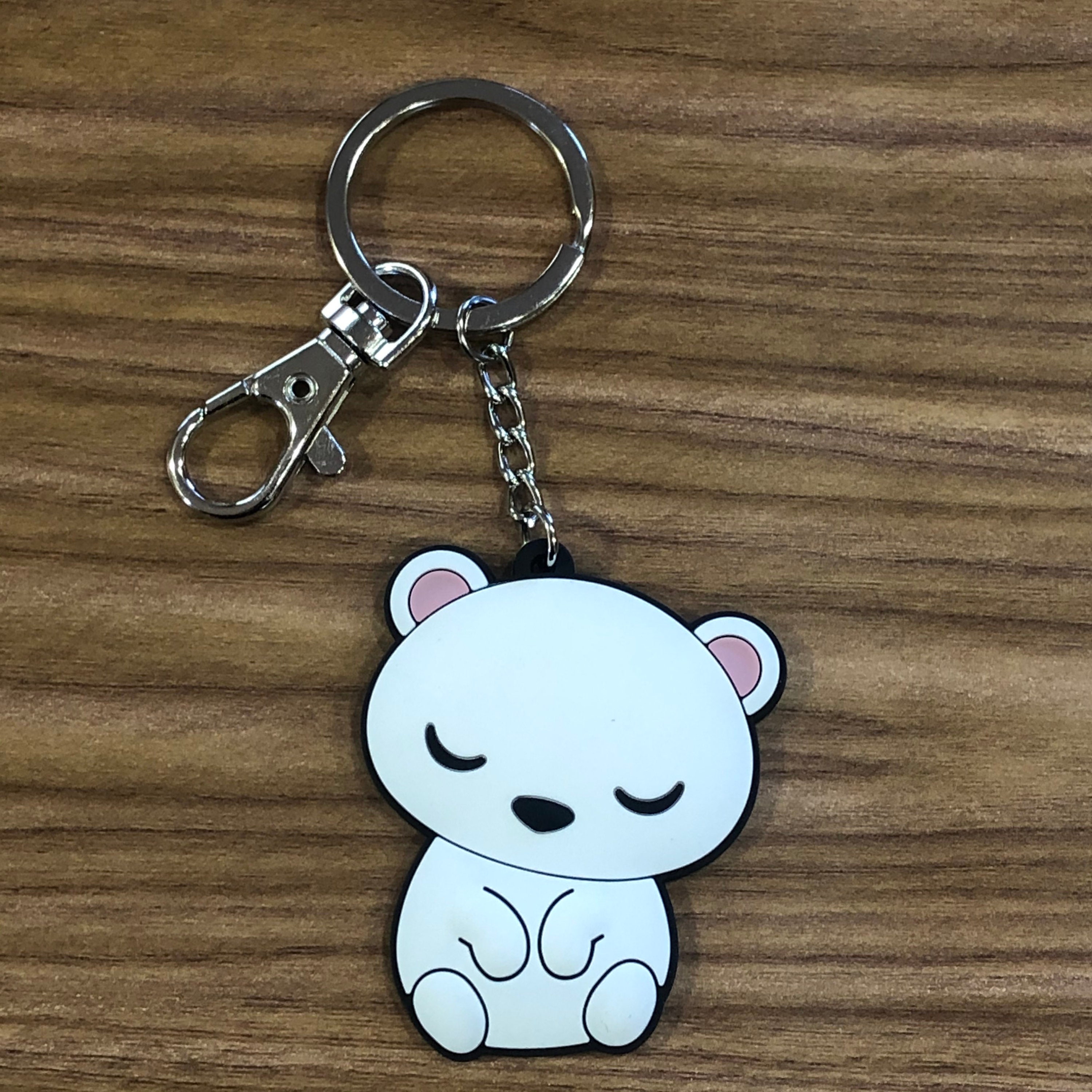 Snowy Bear keychain sleeping polar bear polar bear | Etsy