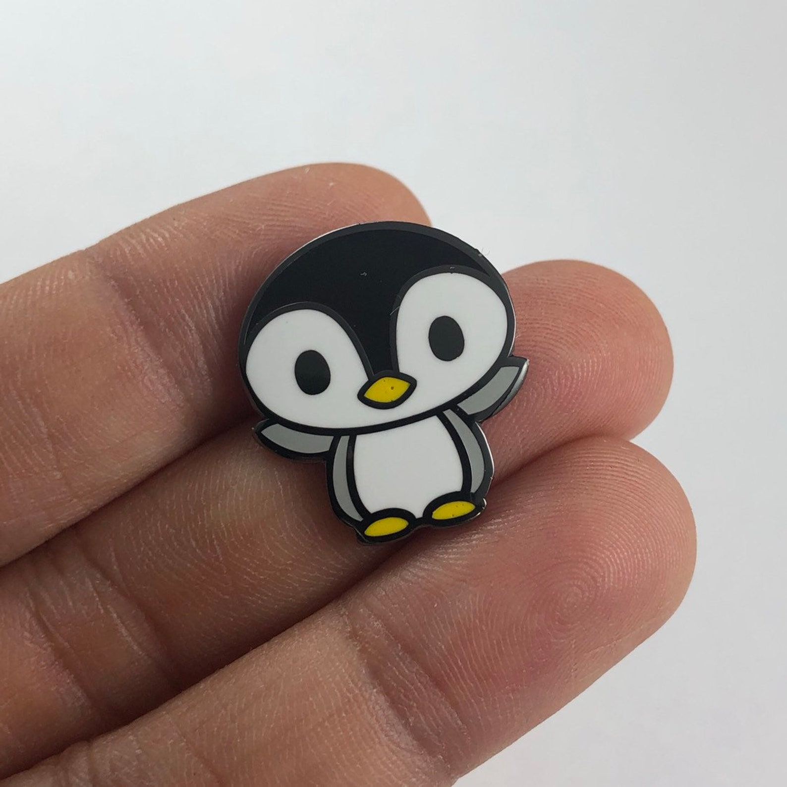 Happy Pengy Enamel Pin, Happy Penguin Pin, Chibi Penguin Pin, Cute ...