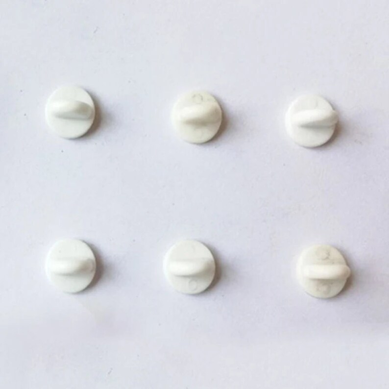 50pcs Brooch Lock Rubber Pins Back Button Clasp Connector for DIY ...