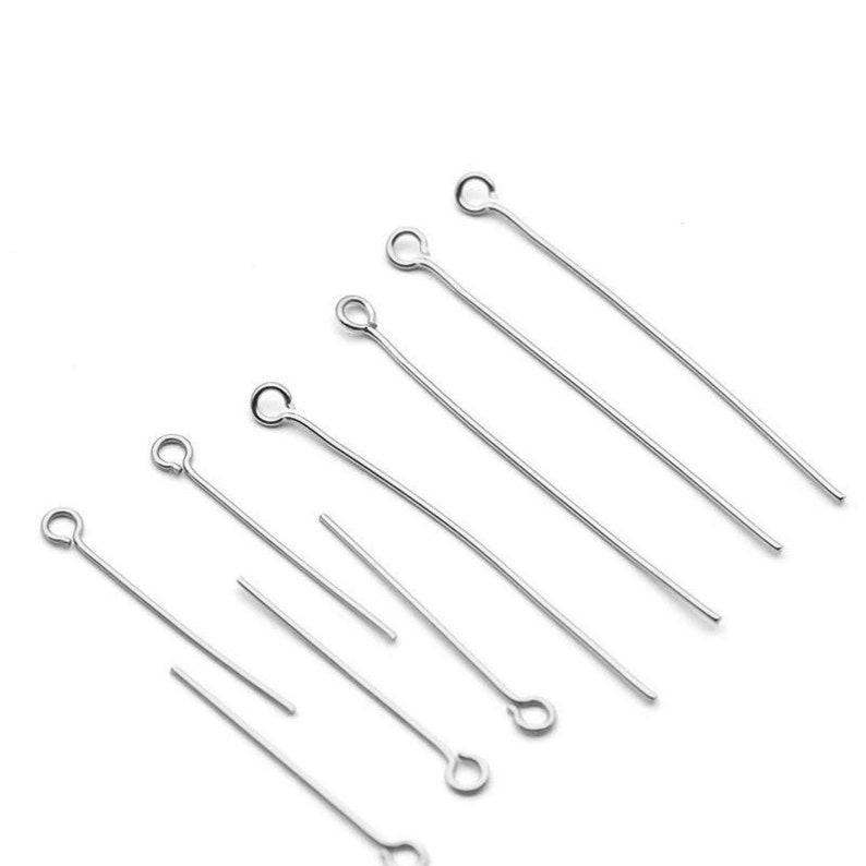 100pcs Stainless Steel Eye Head Pins, Jewelry Making Supplies - Etsy