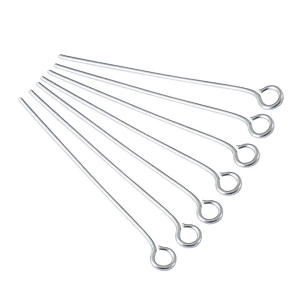 100pcs Stainless Steel Eye Head Pins, Jewelry Making Supplies - Etsy