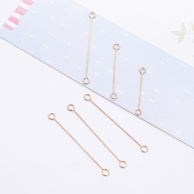 100pcs Double Eye Head Pins, KC Gold & Rhodium Jewelry Findings - Etsy