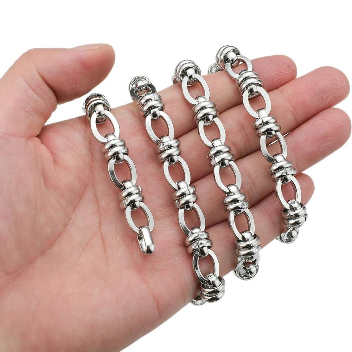 1 Meter Stainless Steel Flat Oval Knot Chains for Heavy Necklace ...