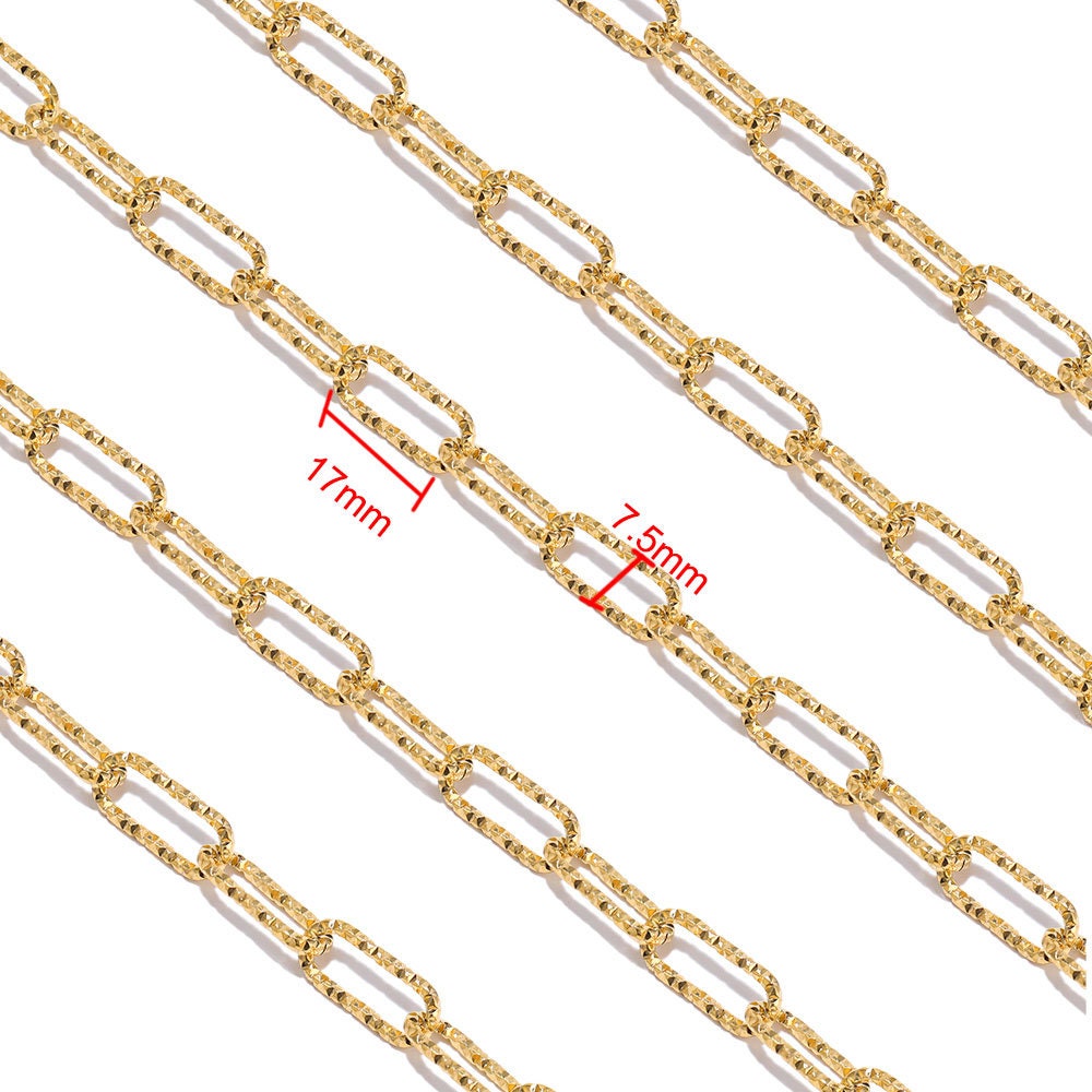 Gold Stainless Steel Embossed Oval Cable Chain, DIY Jewelry Making - Etsy