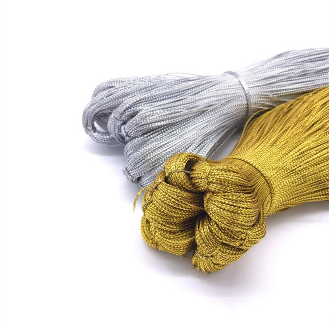 100m Rope Gold Silver Cord Gift Packaging String Metallic Jewelry ...