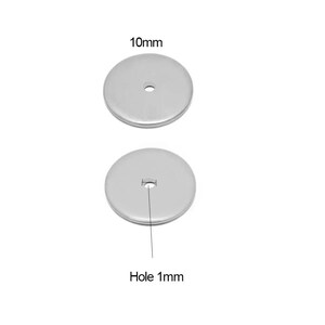 50 Pcs Stainless Steel Flat Disc Spacer Beads - 6mm/8mm/10mm DIY ...