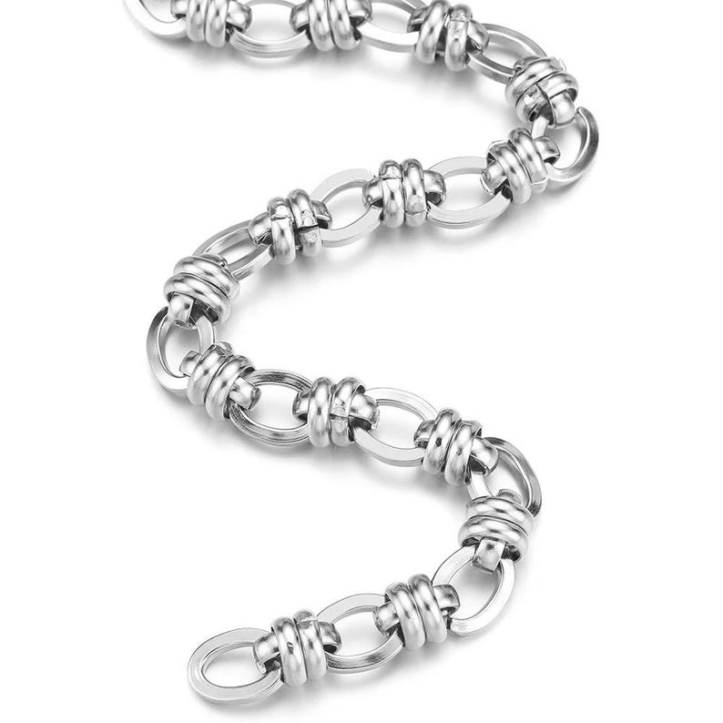 1 Meter Stainless Steel Flat Oval Knot Chains for Heavy Necklace ...