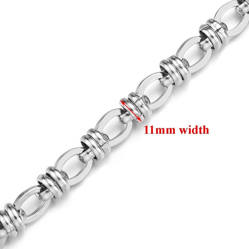 1 Meter Stainless Steel Flat Oval Knot Chains for Heavy Necklace ...