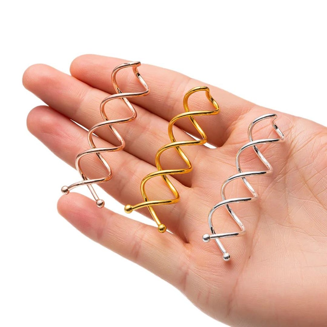 10pcs/lot 5cm Metal Spiral Hair Pin Ladies Girl for Women Hair Twist ...