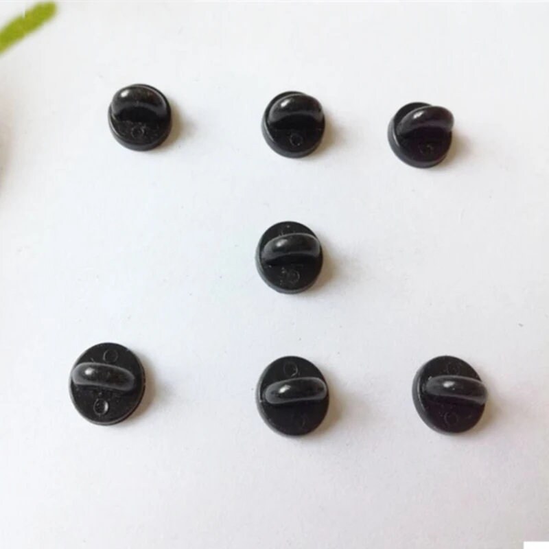 50pcs Brooch Lock Rubber Pins Back Button Clasp Connector for DIY ...
